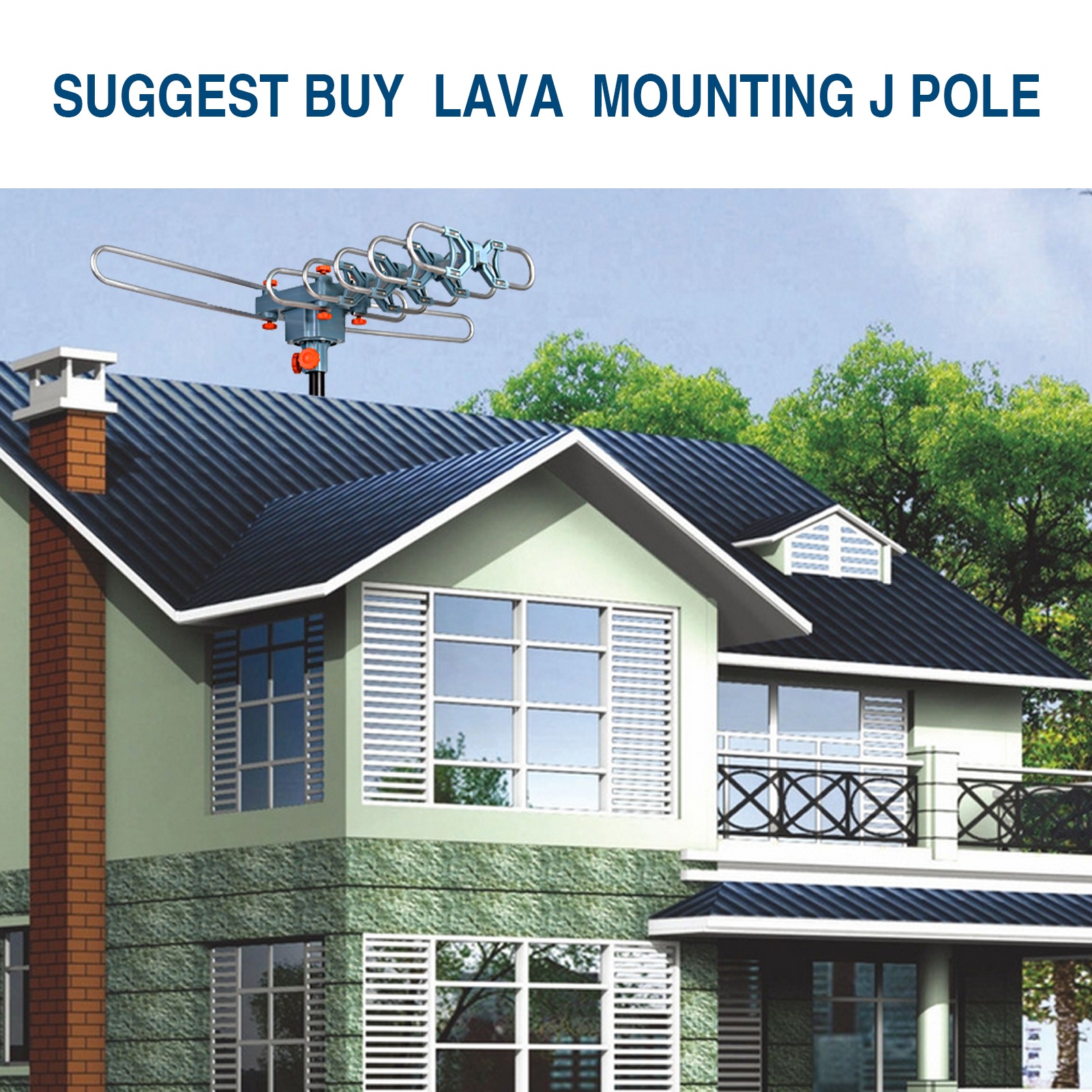 LAVA HD-2805 Elite, Outdoor TV Antenna, Remote Control, 360 Degree ...